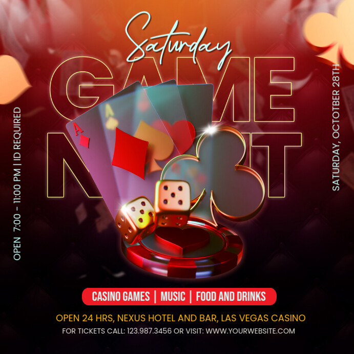 Saturday Game Night Template | PosterMyWall