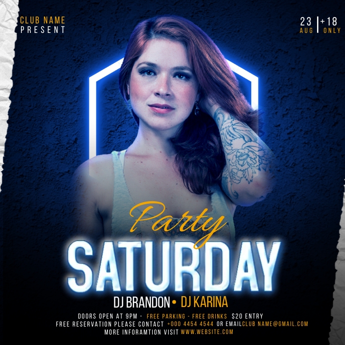 Plantilla de Saturday Girls Party | PosterMyWall