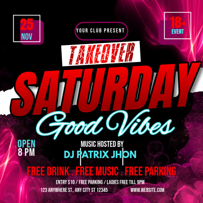 saturday good vibes Template | PosterMyWall