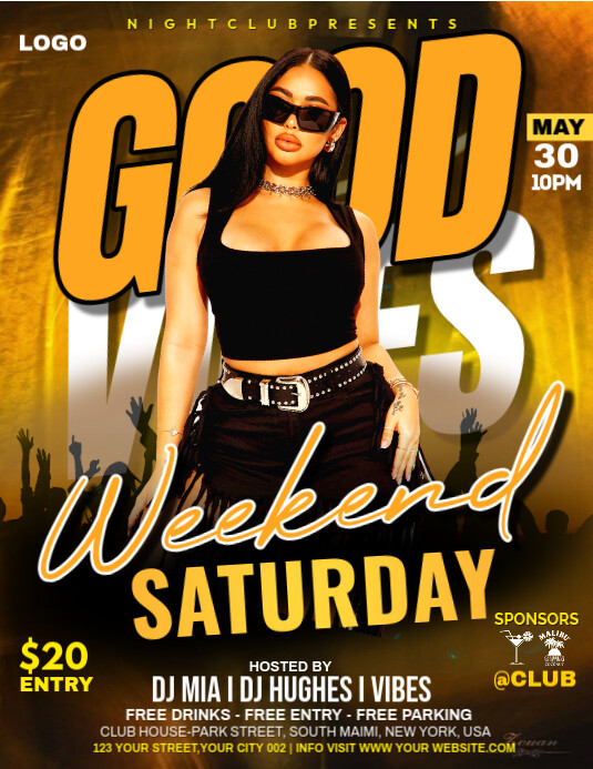 Copy of Saturday Good Vibes weekend | PosterMyWall