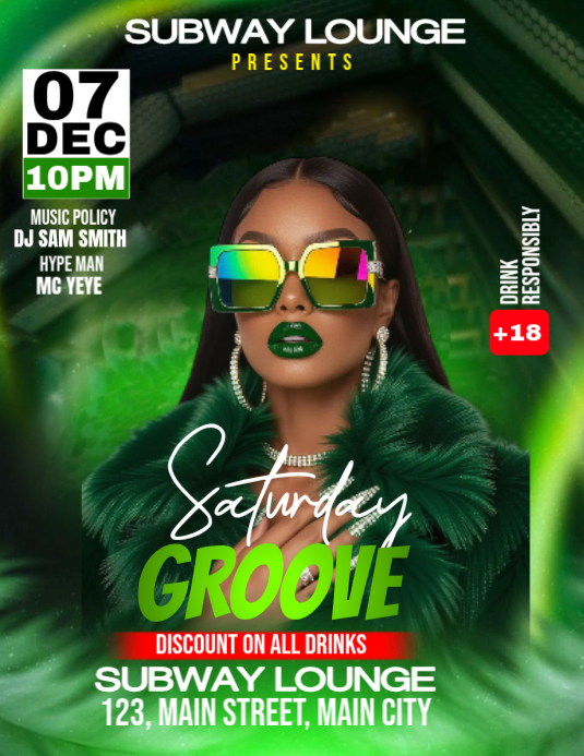 saturday groove party Template | PosterMyWall