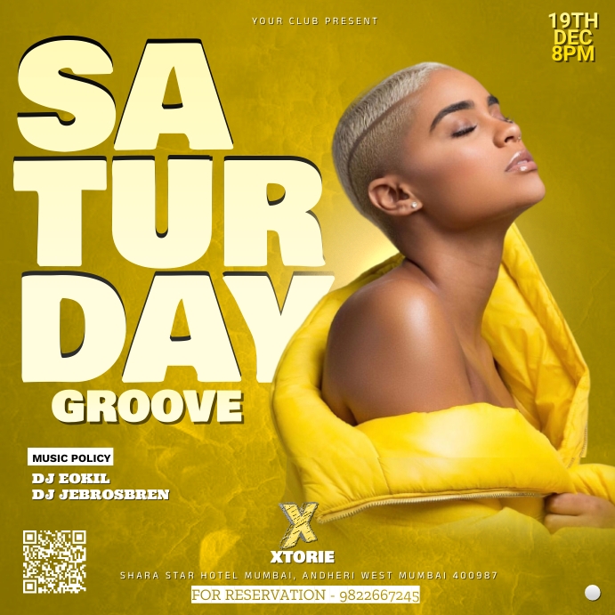 Plantilla de Saturday groove party flyer | PosterMyWall