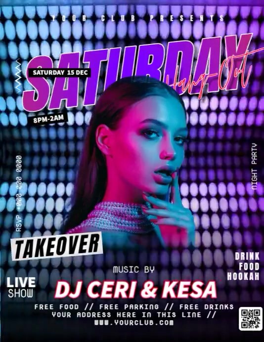 Saturday Hang Out Video Template | PosterMyWall