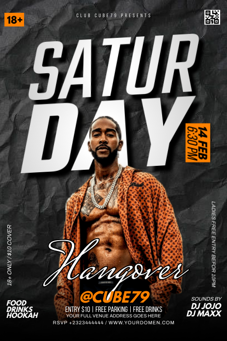 Saturday Hangover Template | PosterMyWall