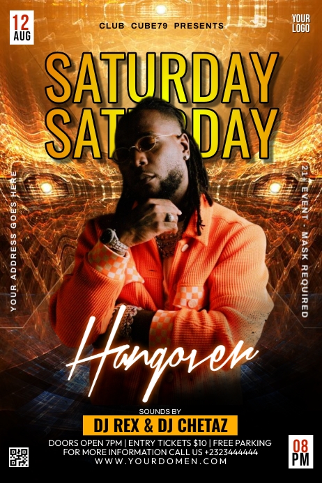 Saturday Hangover Templat | PosterMyWall