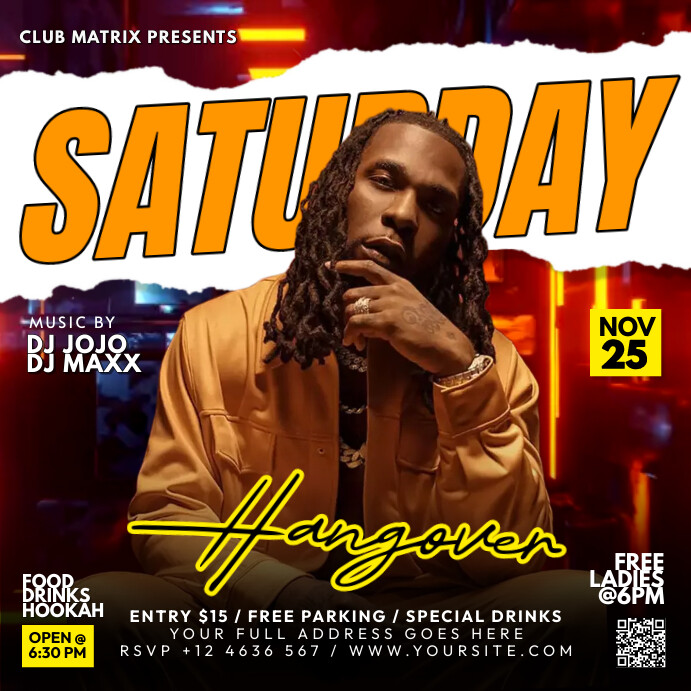 Copy of Saturday hangover | PosterMyWall