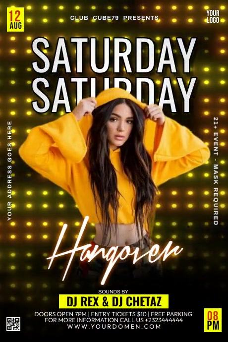 Saturday Hangover Template | PosterMyWall