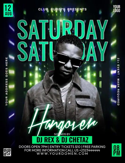 Saturday Hangover Template | PosterMyWall