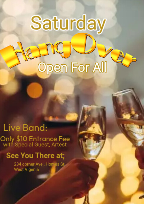 Saturday Hangover Template | PosterMyWall