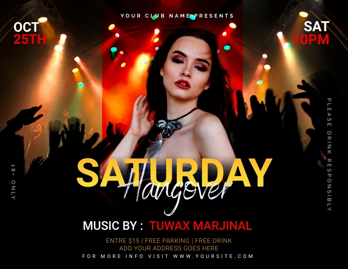 Saturday Hangover Flyer Template | PosterMyWall