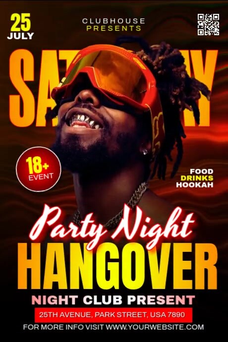 Saturday Hangover Party Template | PosterMyWall