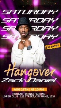Hangover Saturday Party Video Template | PosterMyWall