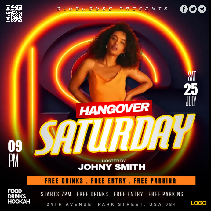 saturday hangover.a Template | PosterMyWall