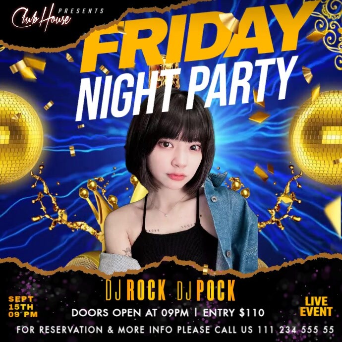Copy of saturday ladies night | PosterMyWall