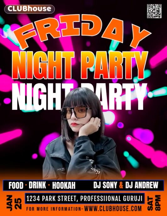 Plantilla de saturday ladies night | PosterMyWall
