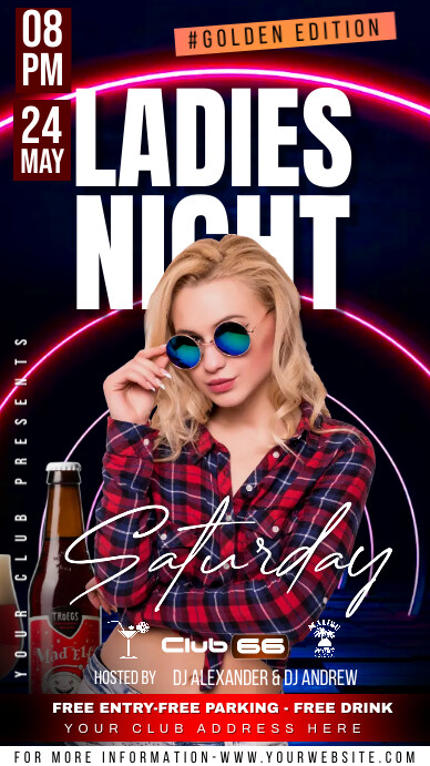 Copy of Saturday ladies Night Party | PosterMyWall