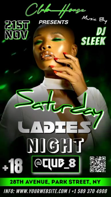Copy of SATURDAY LADIES NIGHT PARTY POSTER | PosterMyWall