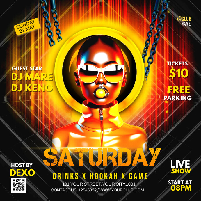 Saturday Ladies Party Flyer Template | PosterMyWall