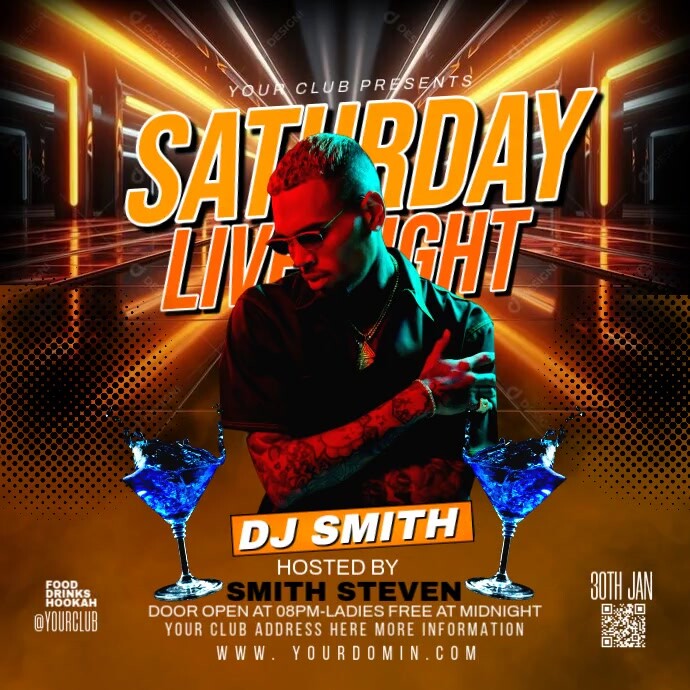 Saturday live night Template | PosterMyWall
