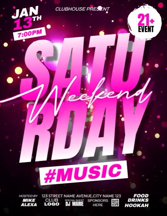 Saturday Music Club Template | PosterMyWall