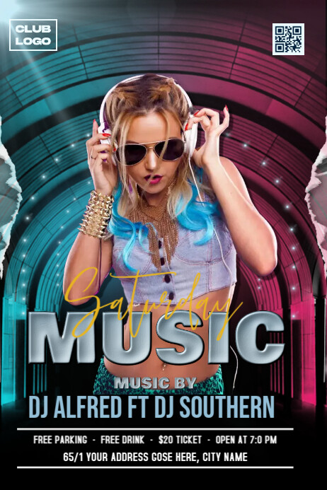 Saturday Music Flyers Poster Template | PosterMyWall