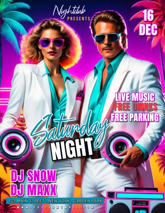 Saturday Music Night Template | PosterMyWall