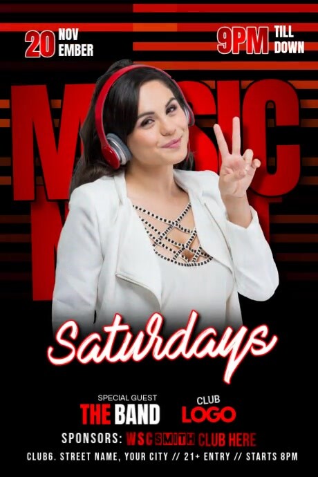 Saturday Music Night Template | PosterMyWall