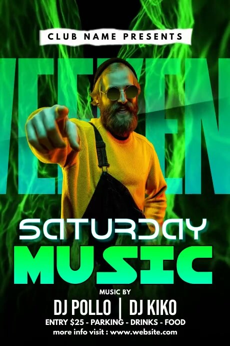 Copy of Saturday Music Night | PosterMyWall