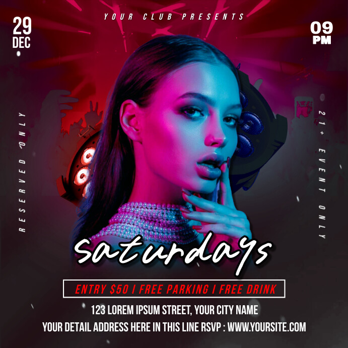 Copy of Saturday Music Night | PosterMyWall