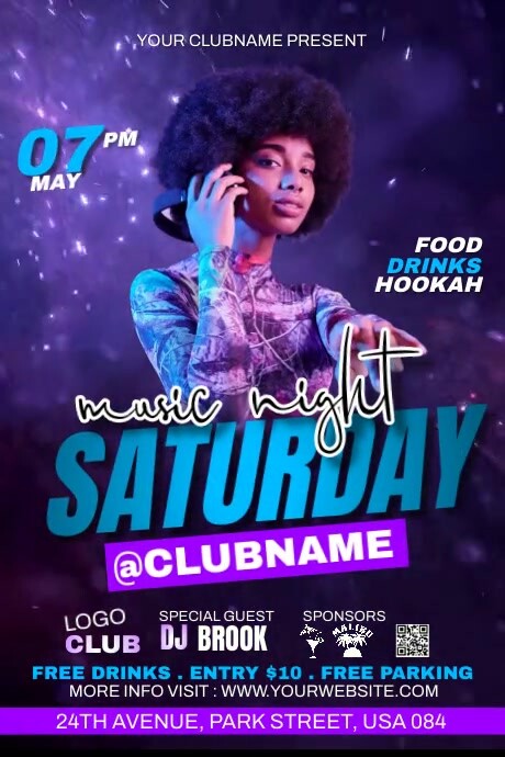 Saturday Music Night Template | PosterMyWall