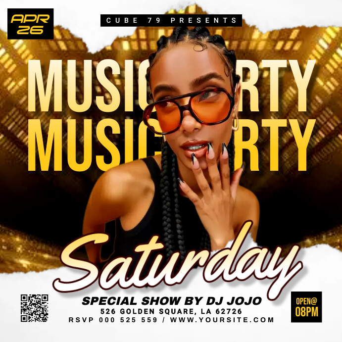Copy of Saturday music party | PosterMyWall