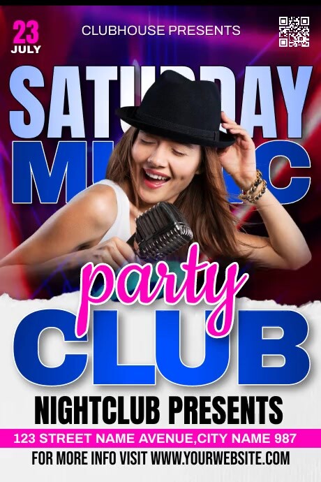 Saturday Music Party Template | PosterMyWall