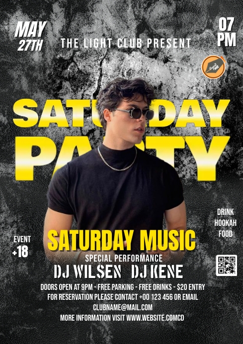 Saturday Music Party Template | PosterMyWall
