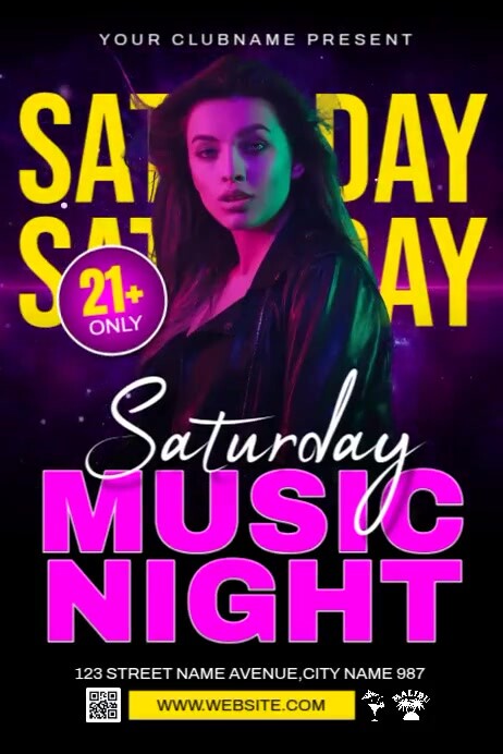 Copy of Saturday Music Party | PosterMyWall