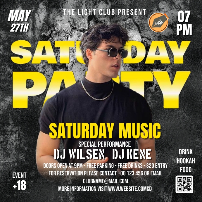Saturday Music Party Template | PosterMyWall