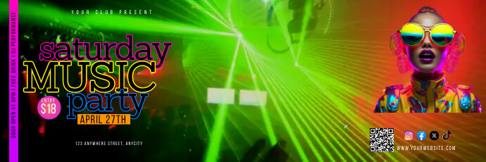 Copy of saturday music party | PosterMyWall