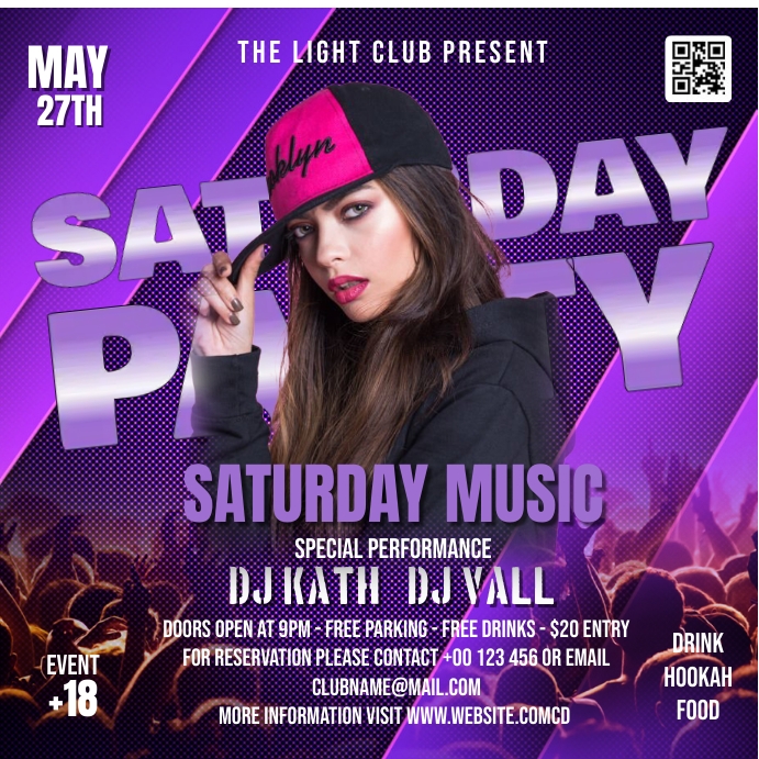 Saturday Music Party Template | PosterMyWall