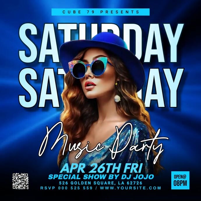 Saturday music party Template | PosterMyWall
