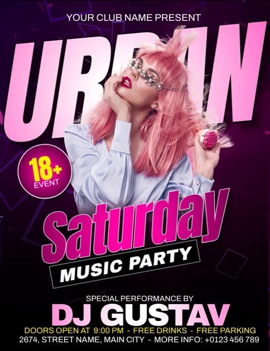 Saturday Music Party Template | PosterMyWall