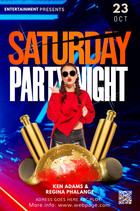 saturday night adult party Template | PosterMyWall