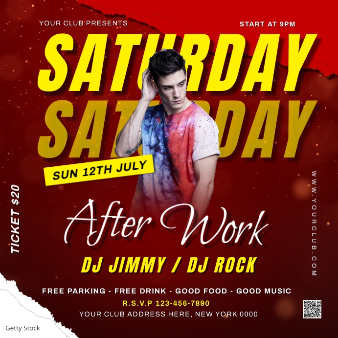 Copy of Saturday Night After Work | PosterMyWall