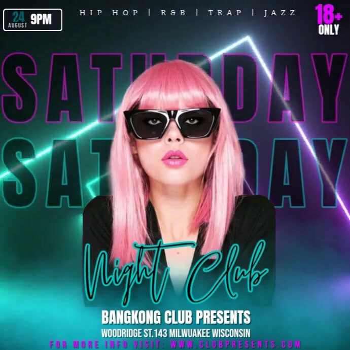 Saturday Night Club Template | PosterMyWall