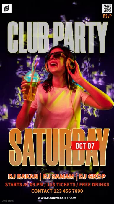 Saturday Night Club Template | PosterMyWall