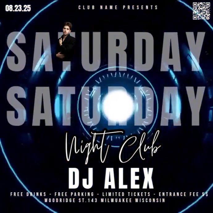 Saturday Night Club Template | PosterMyWall