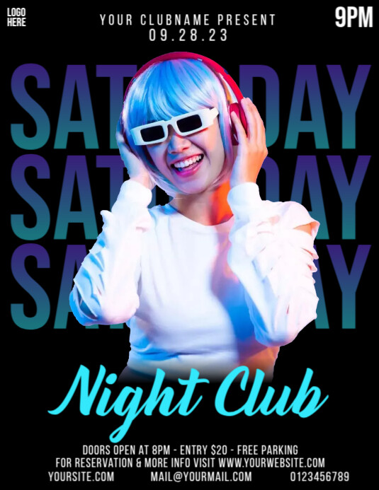 Saturday Night Club Template | PosterMyWall