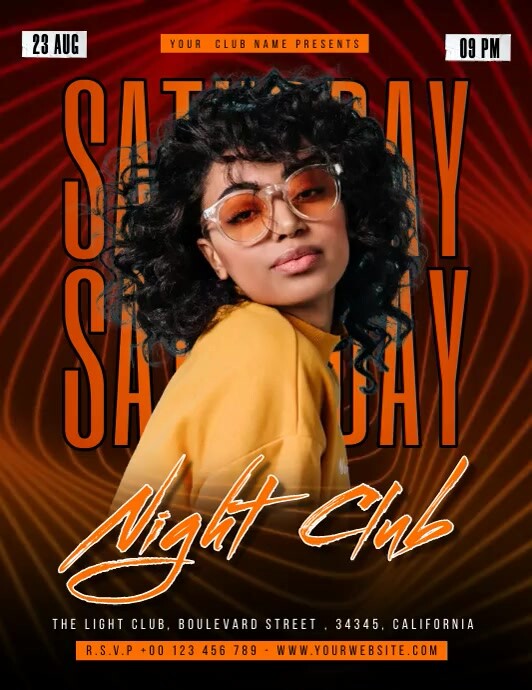 Copy of Saturday Night Club | PosterMyWall