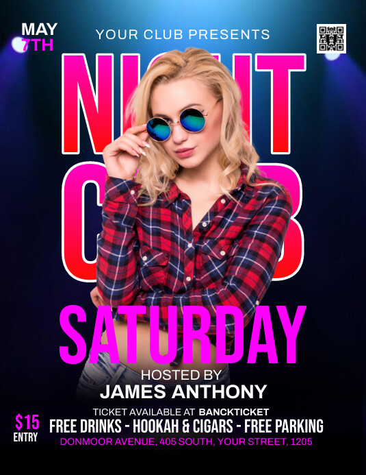 Saturday Night Club Party Ads Template | PosterMyWall