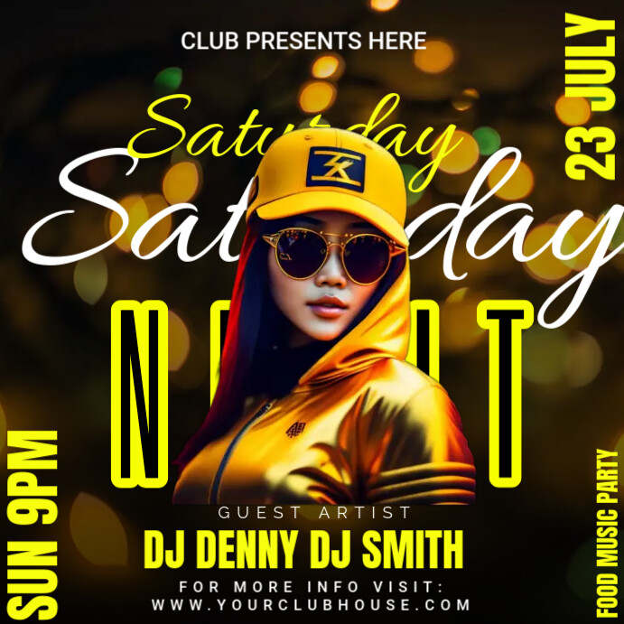 Saturday night club party Template | PosterMyWall