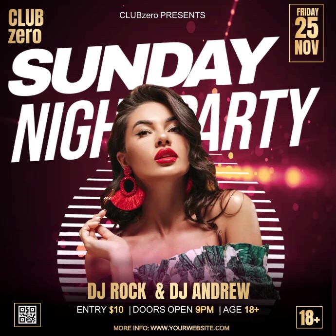 saturday night club party Template | PosterMyWall