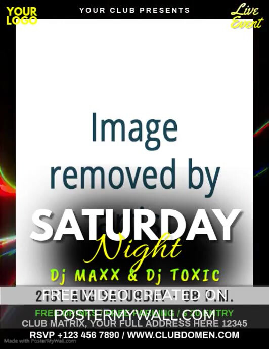 Saturday night club party Template | PosterMyWall